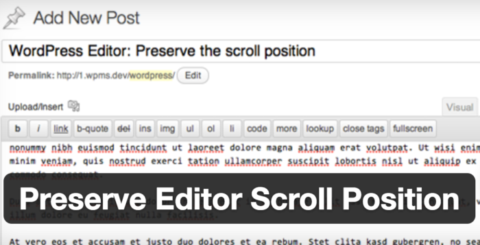 Preserve Editor Scroll Positionの使い方と設定方法 らいふーる